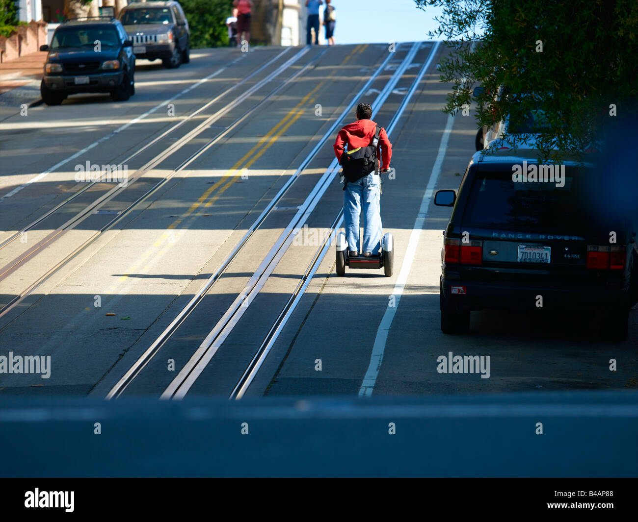 Man Riding On Segway Up Hyde Street Stock Photo - Alamy