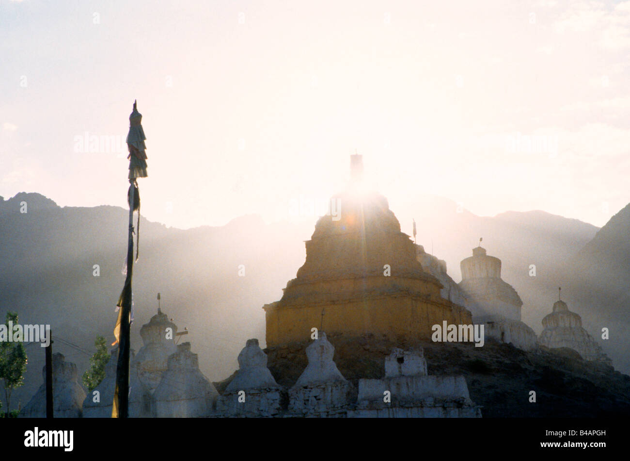 Golden Stupa at Sunrise Stock Photo - Alamy
