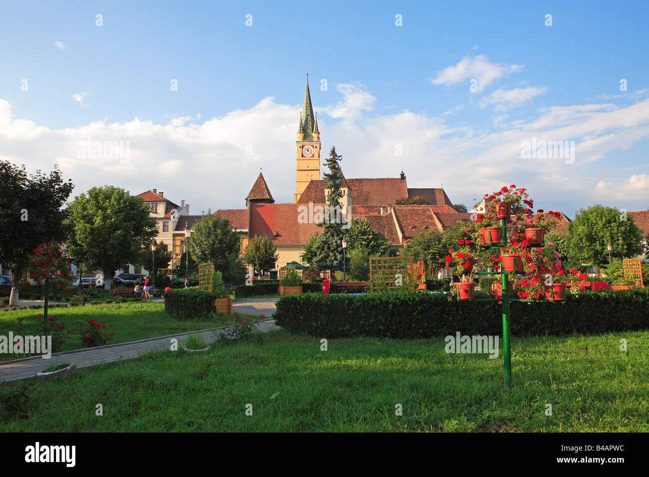 Romania, Transylvania, Town Of Medias Stock Photo - Alamy