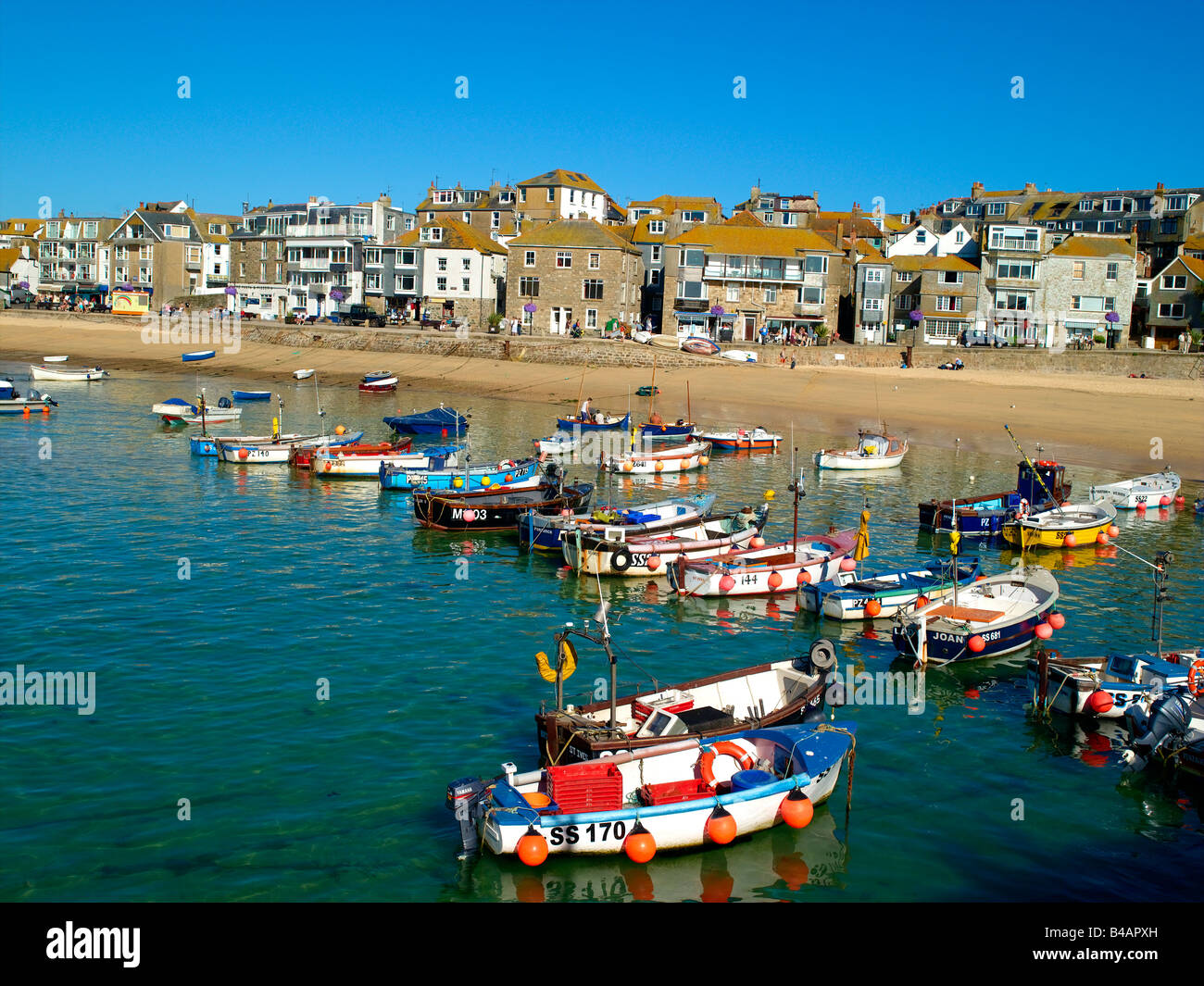 St Ives Fishing Harbour Cornwall Stock Photo - Alamy