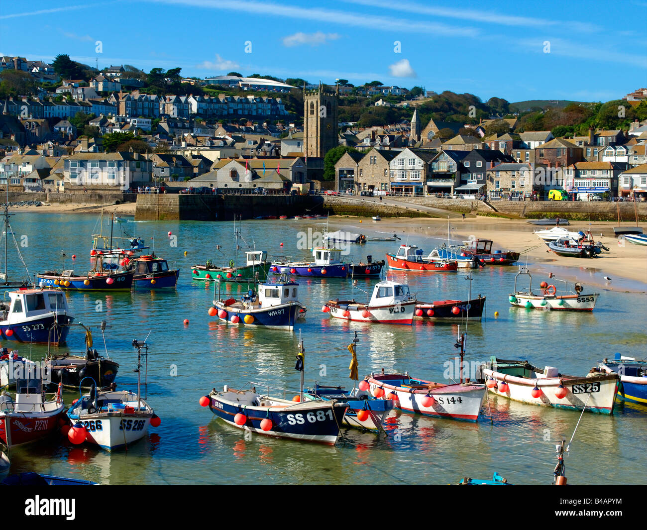 St Ives Fishing Harbour Cornwall Stock Photo - Alamy