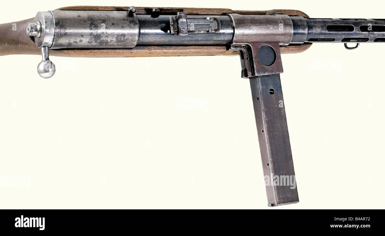A submachine gun Bergmann model 35/I, Waffen-SS, calibre 9 mm ...
