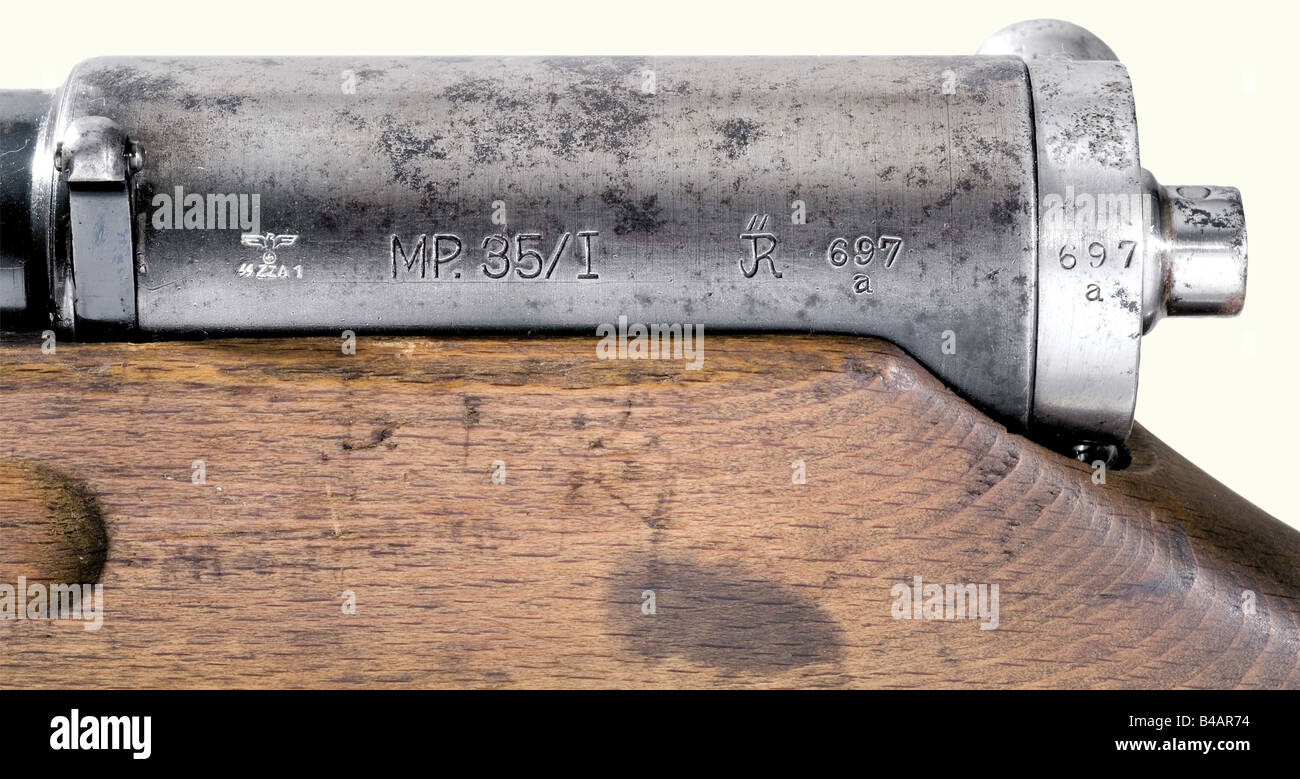 A submachine gun Bergmann model 35/I, Waffen-SS, calibre 9 mm ...