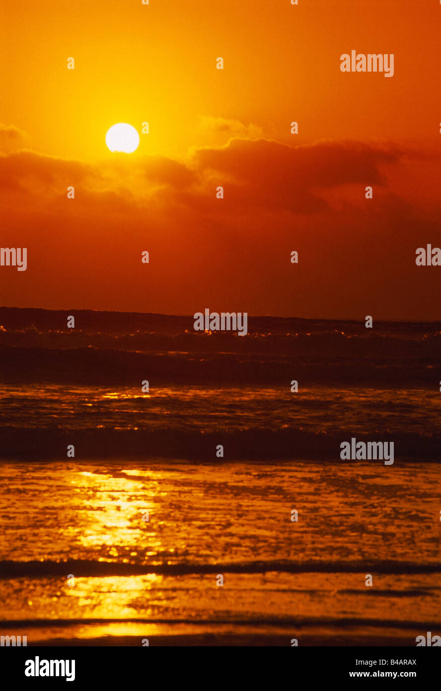 Chile, Chanaral, Sunset Stock Photo - Alamy