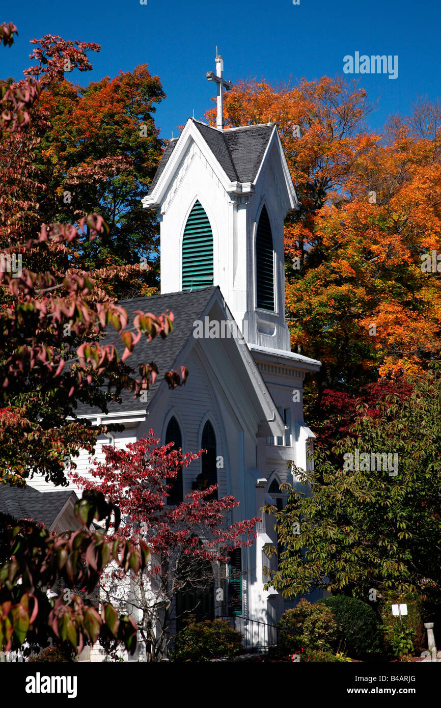 Church In Fall Stock Photo - Alamy