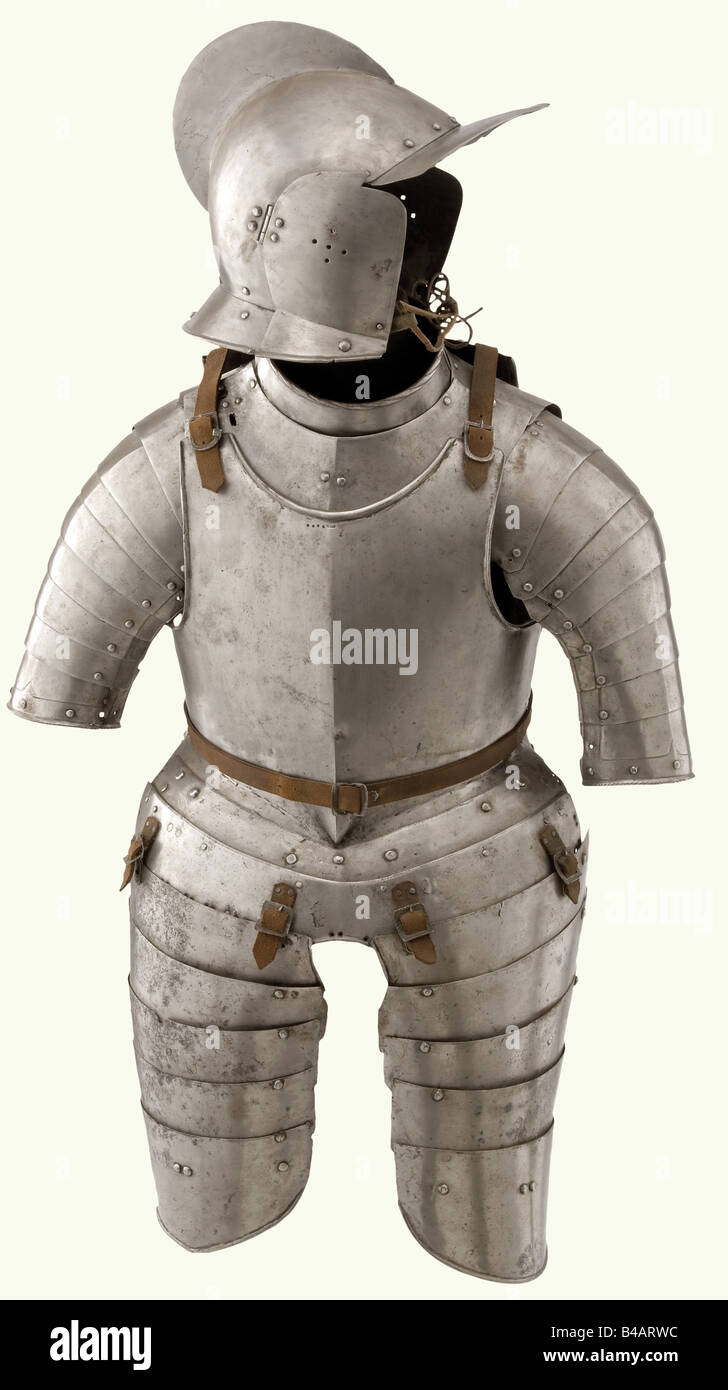 A German suit of armour, assembled from old pieces, circa 1600 ...