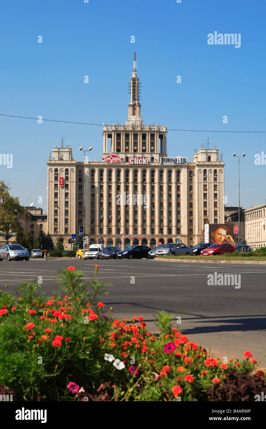 Bucharest, House Of Free Press Stock Photo - Alamy