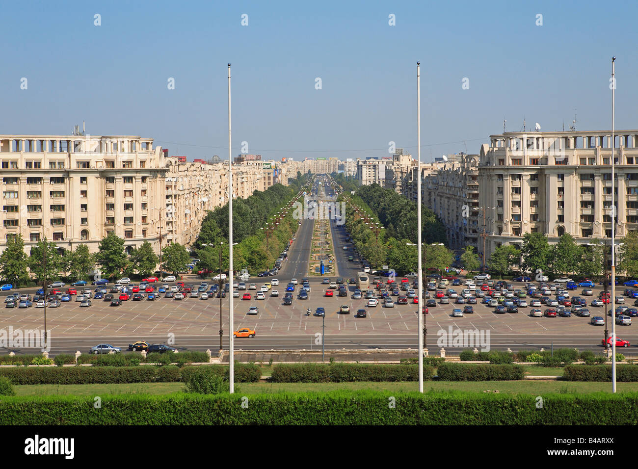 Boulevard Unirii, From Palace Of Parliament Stock Photo - Alamy