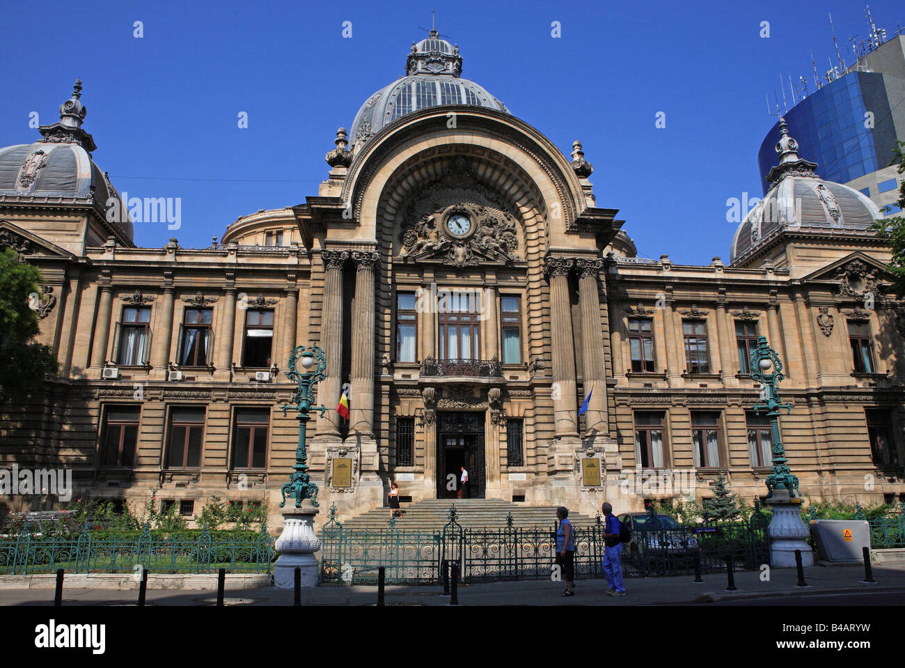 Bucharest, Cec Palace Stock Photo - Alamy