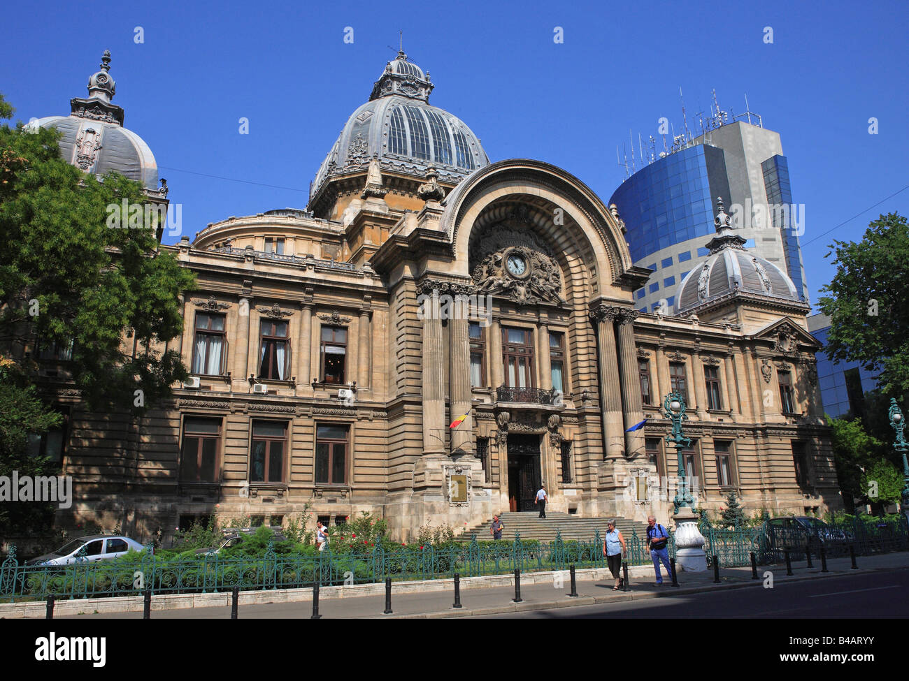 Bucharest, Cec Palace Stock Photo - Alamy