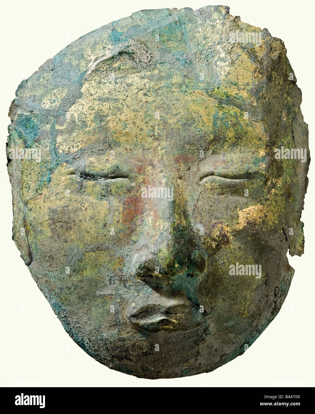 A Chinese death mask, Han Period, 2nd century B.C. to 2nd century A.D ...