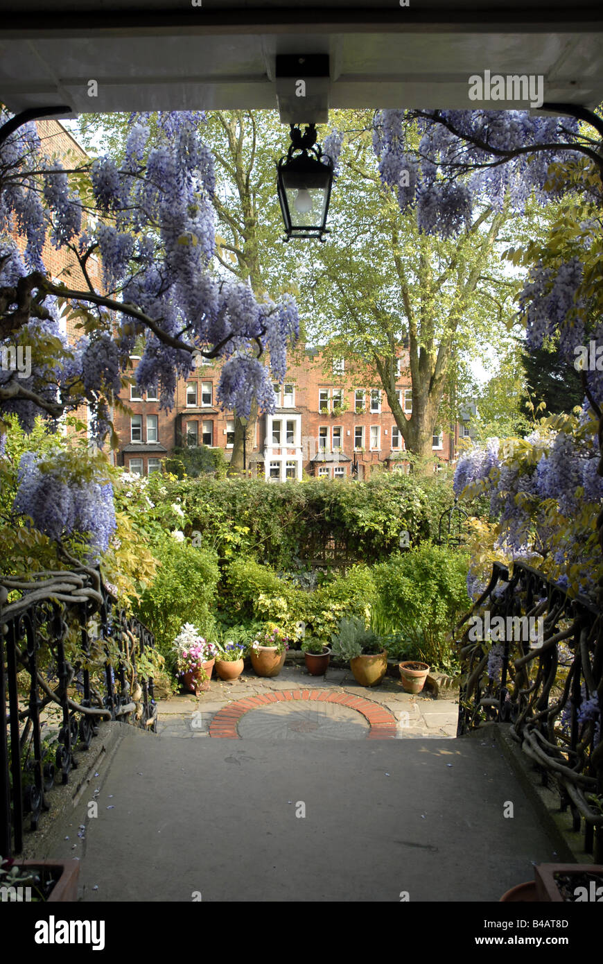 Wisteria Covered Entrance To Burgh House Hampstead London Stock Photo ...