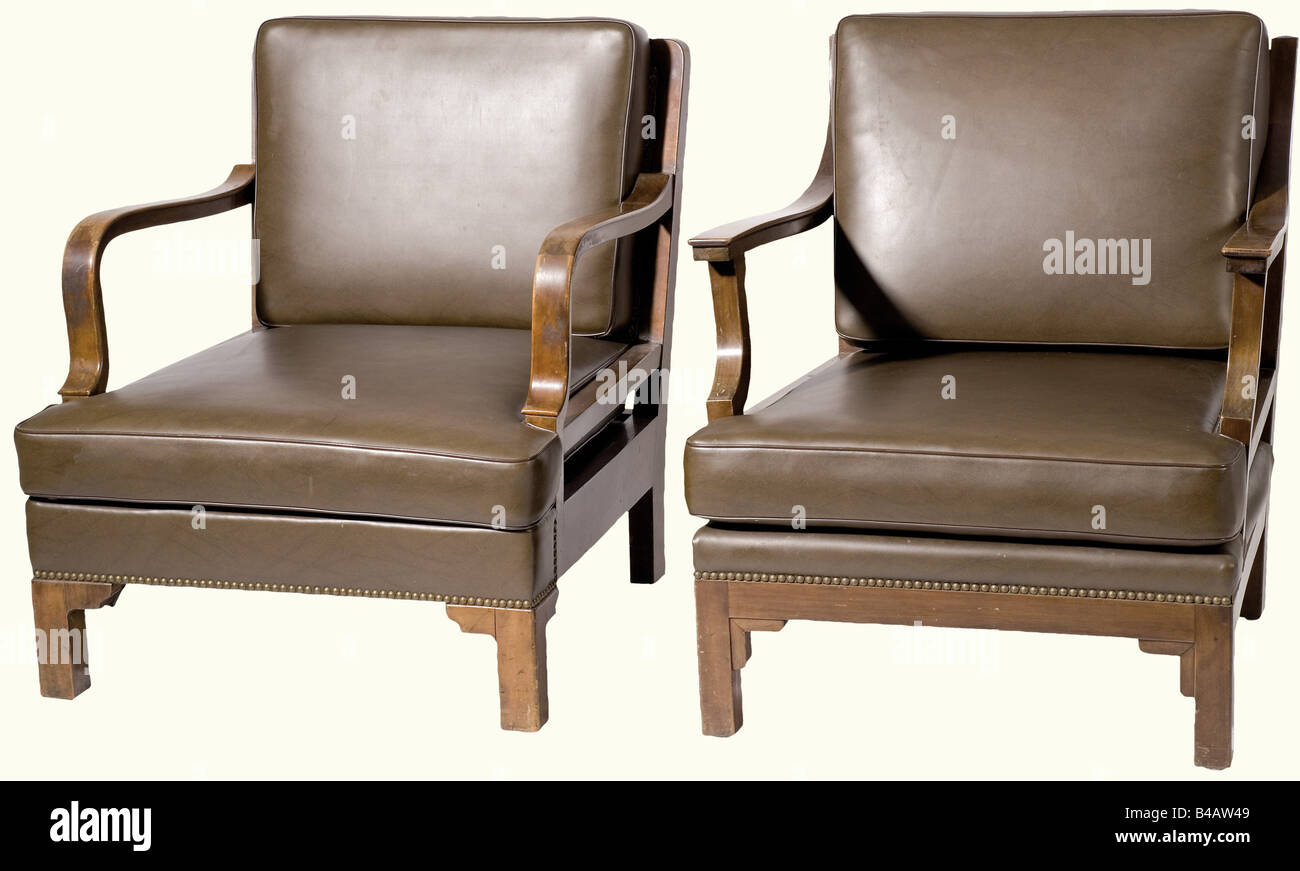 Adolf Hitler - two armchairs from the Führerbau, at the Königsplatz in ...