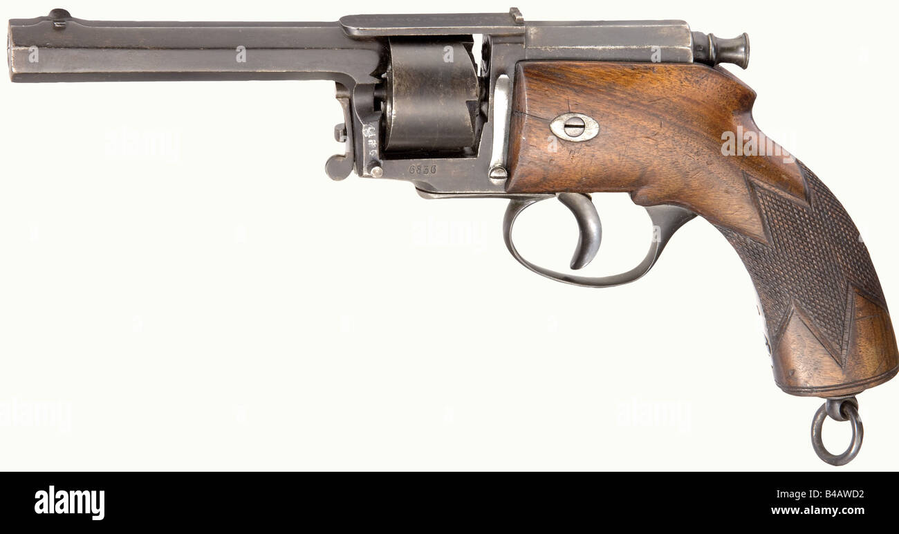 A Dreyse needle-fire revolver model 1869 with Imperial acceptance marks ...