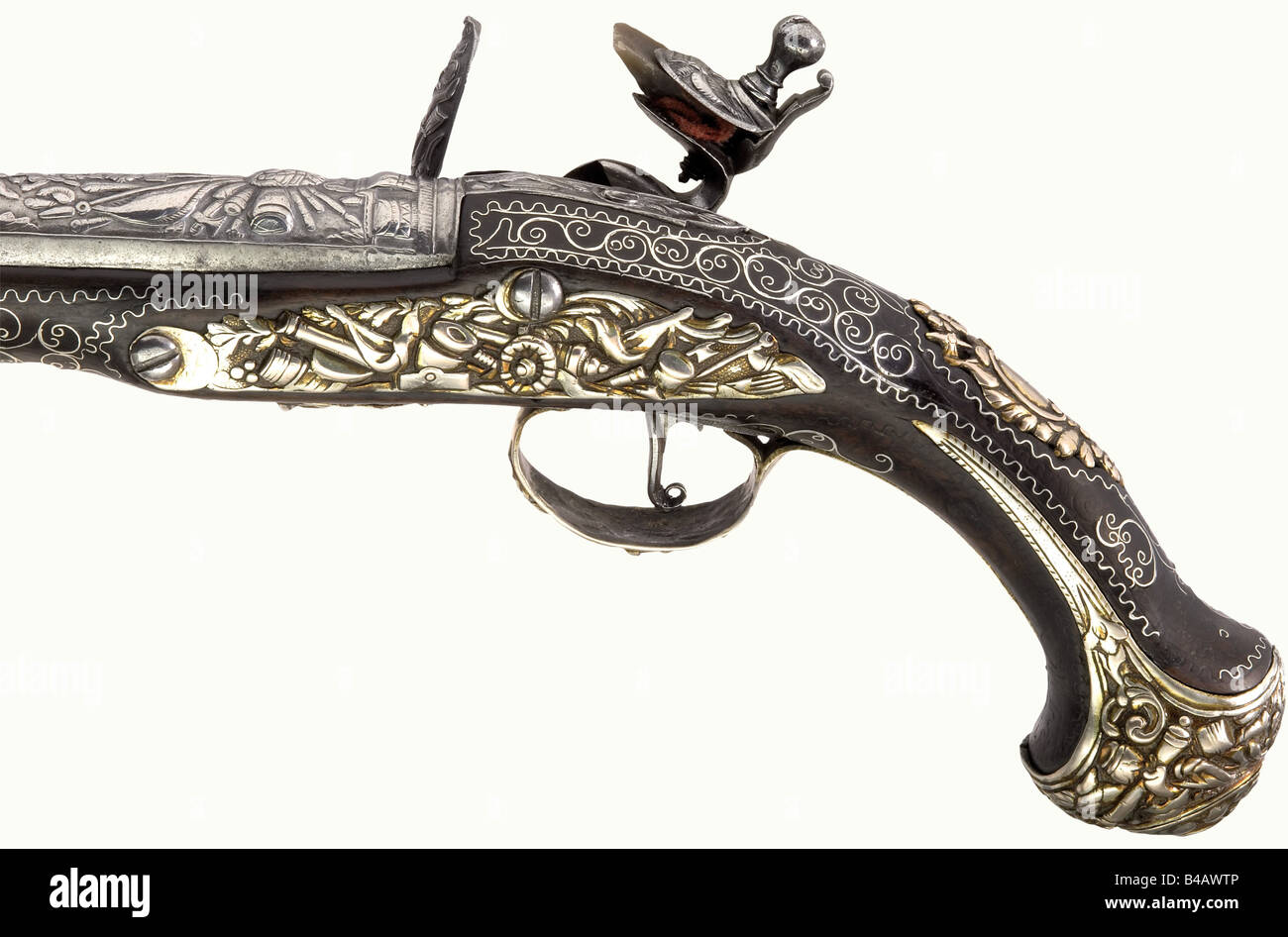 A splendid flintlock pistol for the Oriental market, Southern France ...