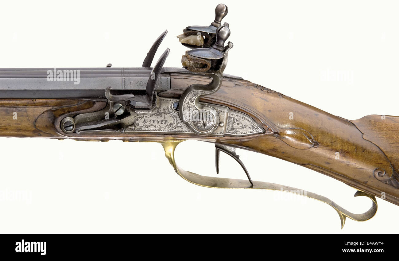A flintlock rifle/shotgun combination, Fach in Speyer, circa 1760 ...