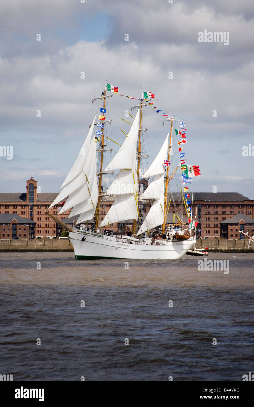 The Mexican Cuauhtemoc sailing ship at the Tall Ships race in Liverpool ...