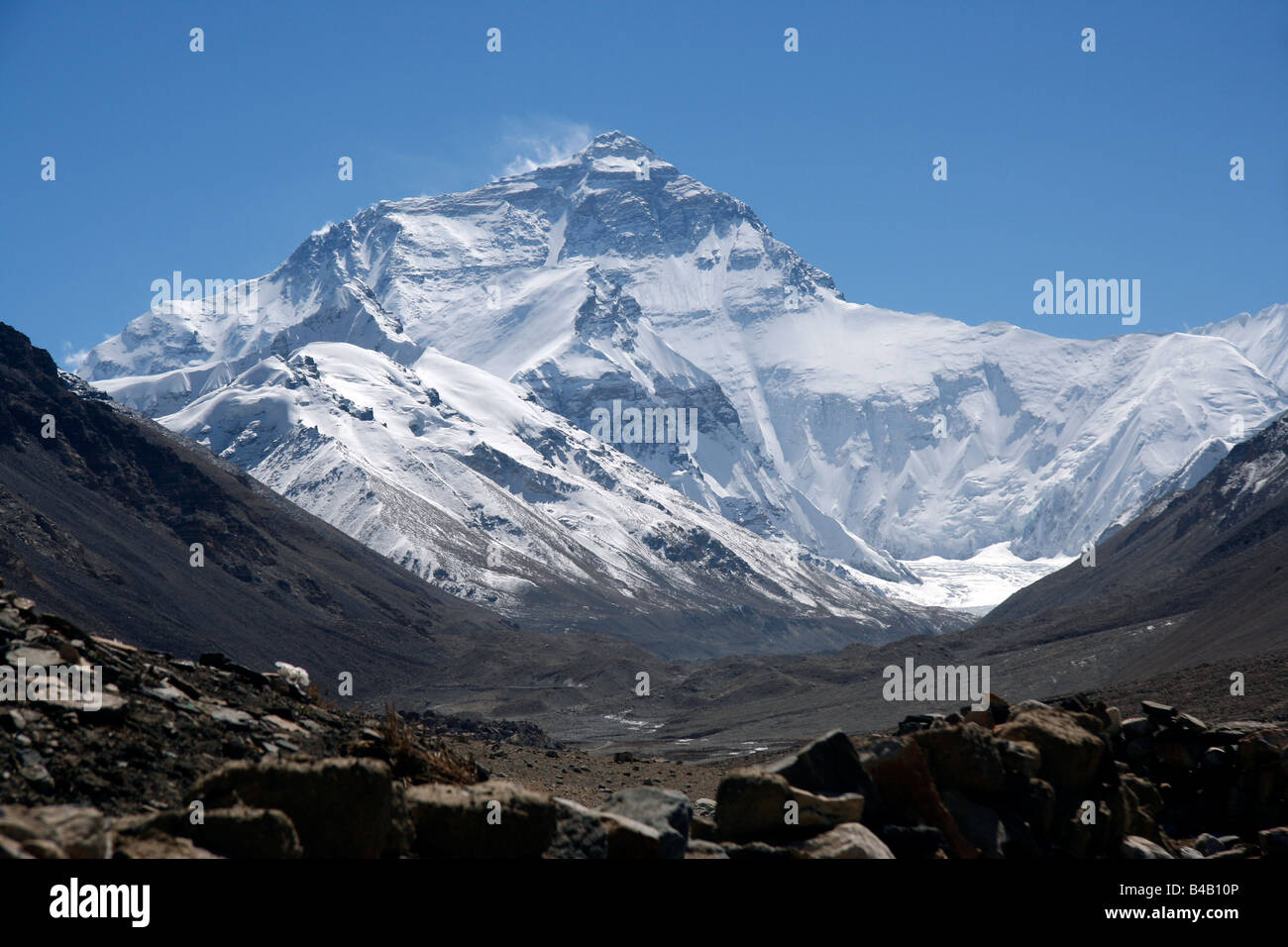Mount Everest from Tibet Stock Photo - Alamy