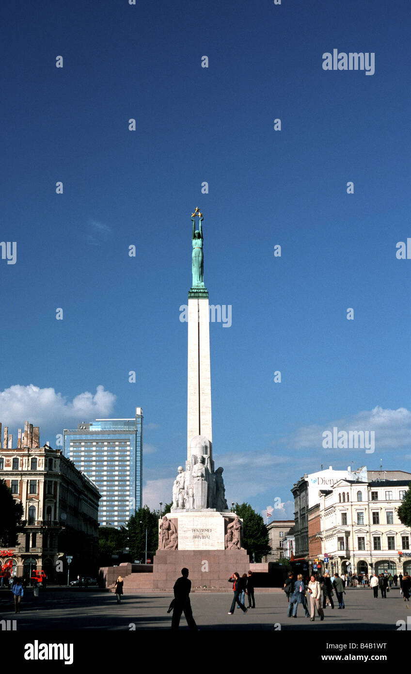 The Freedom Monument in Riga, Latvia Stock Photo - Alamy
