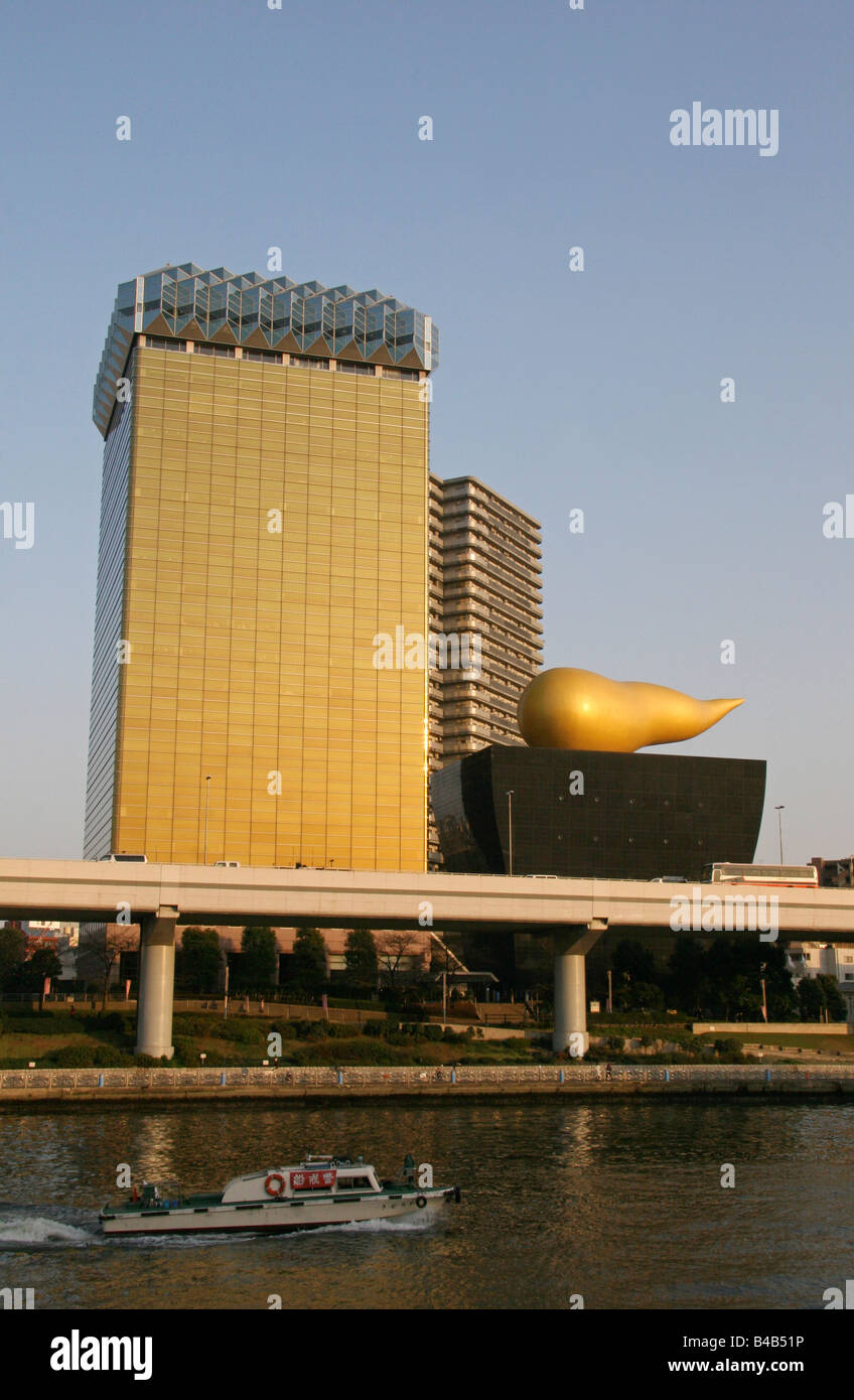 Asahi Beer headquarters, The Golden Flame designed by Philippe Starck ...
