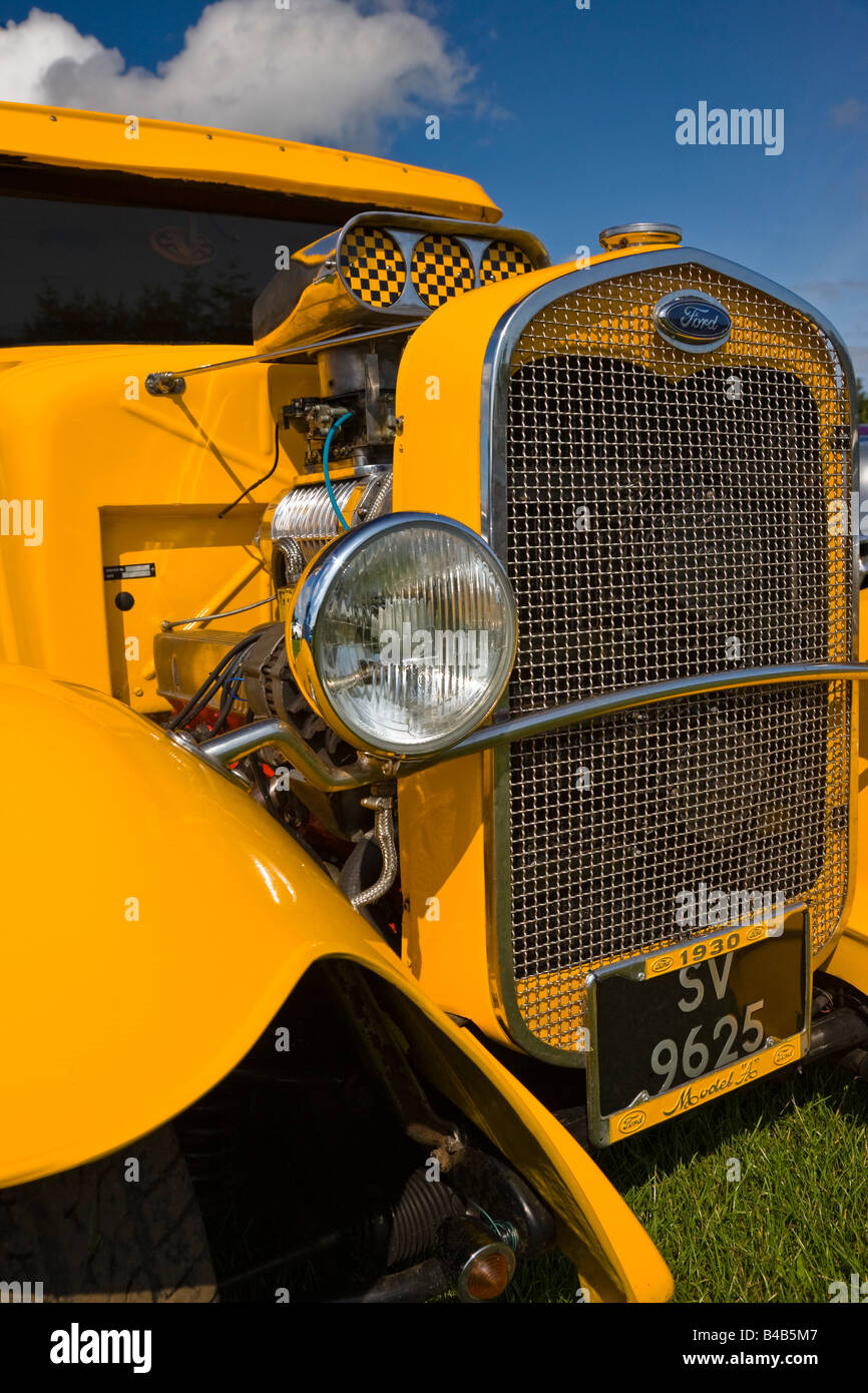 Customised Ford model A motor car with replacement high powered engine ...