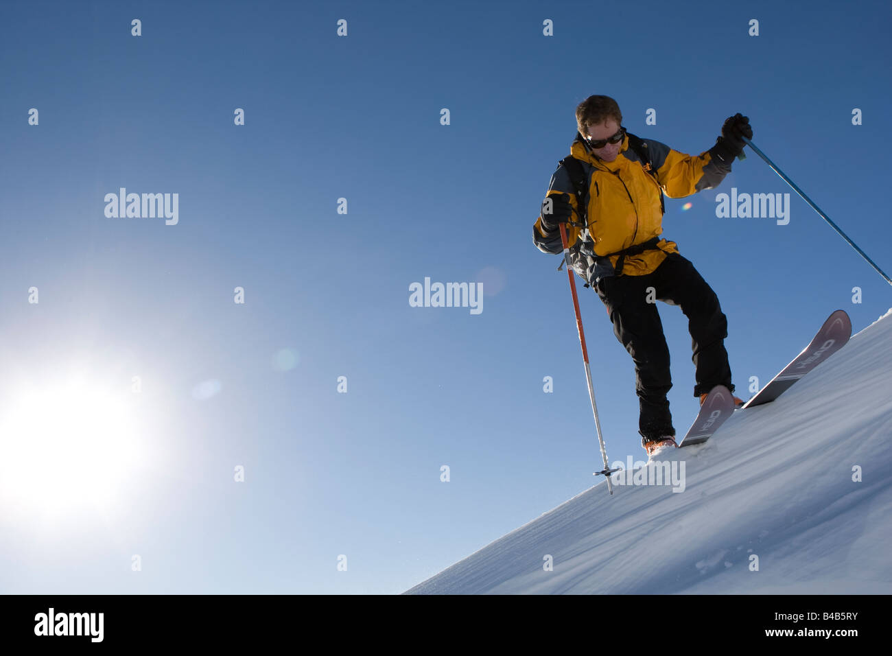 skiing in deep powder snow at Whistler BC Stock Photo - Alamy