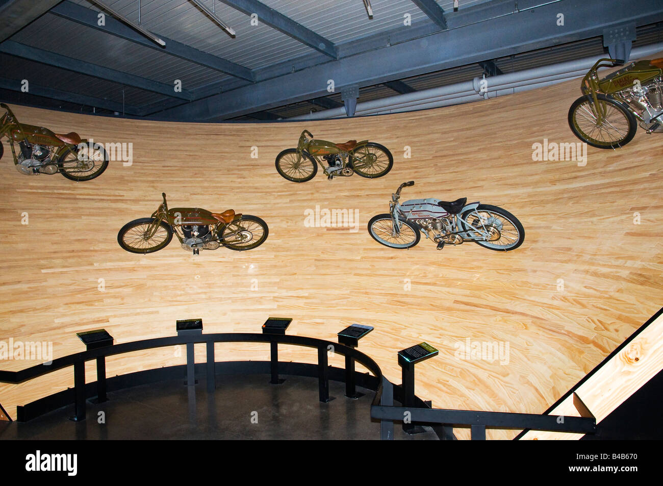 Harley-Davidson Museum Race Track Exhibit on display at the companies ...