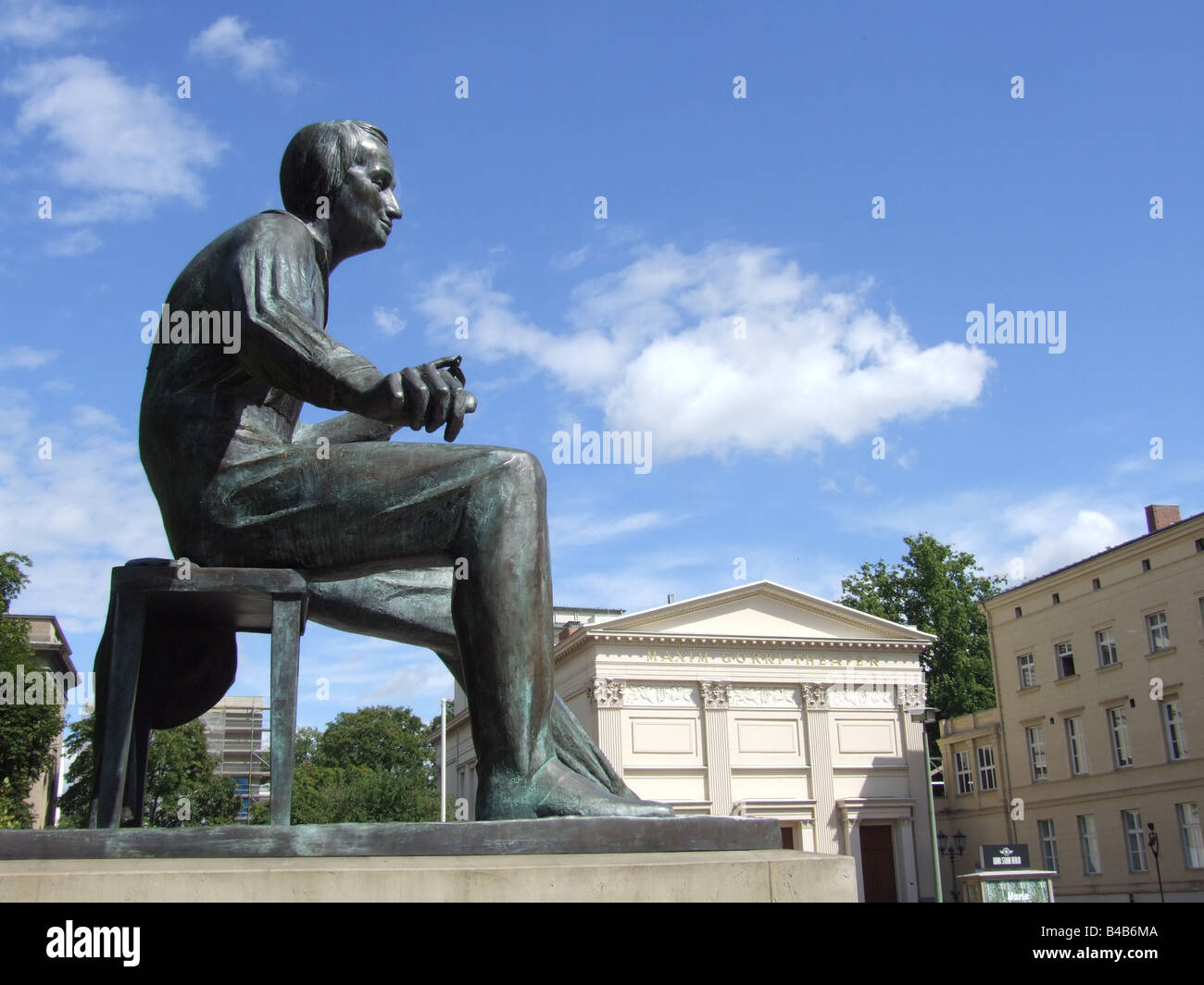 bronze statue in berlin street, germany Stock Photo - Alamy