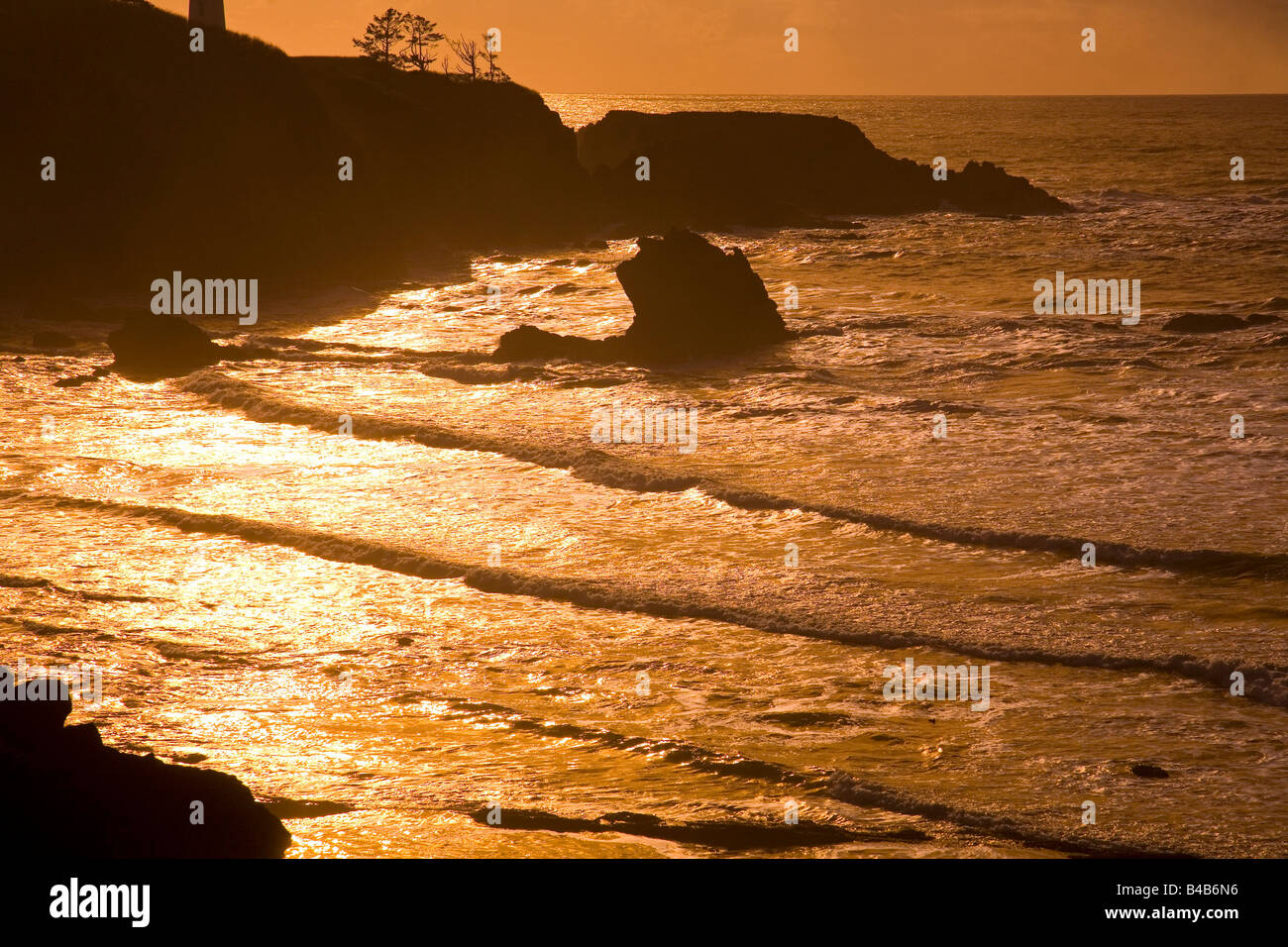Sunset, Oregon Coast, USA Stock Photo - Alamy