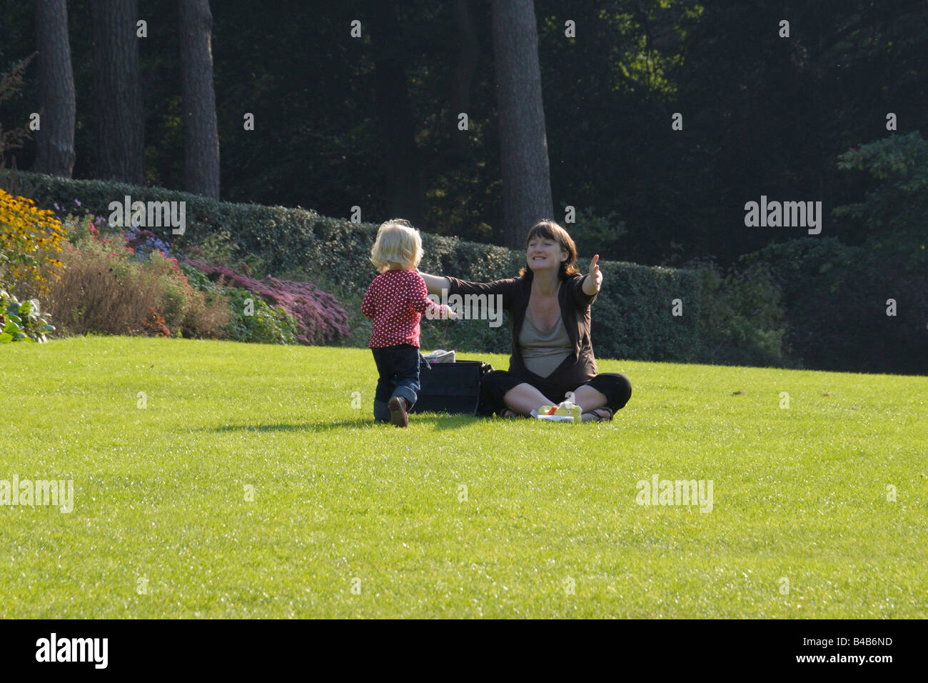 Mother calling child Stock Photo - Alamy