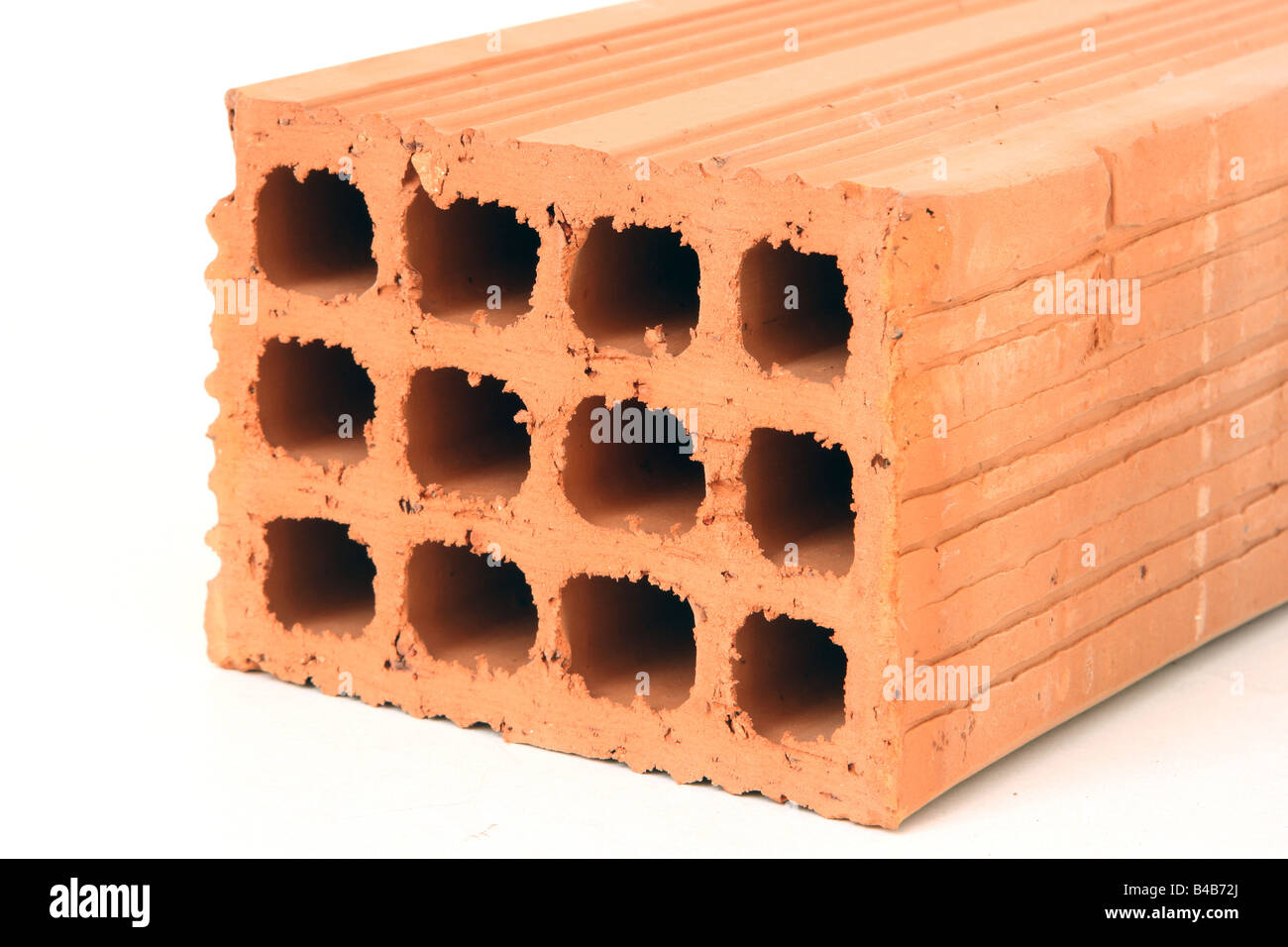 construction element red brick detail isolated on white background ...