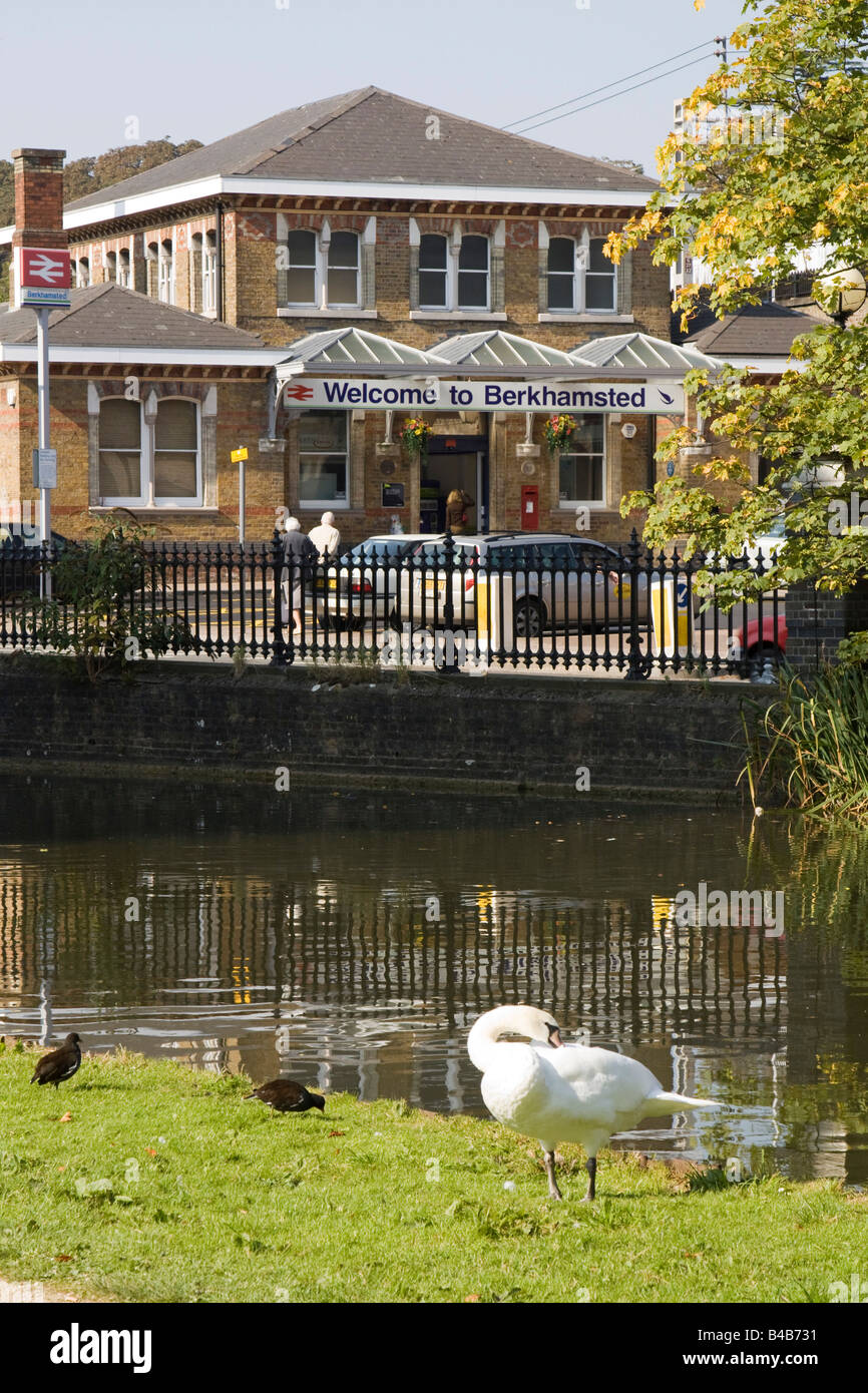 railway station Grand Union Canal Berkhamsted Hertfordshire, England ...