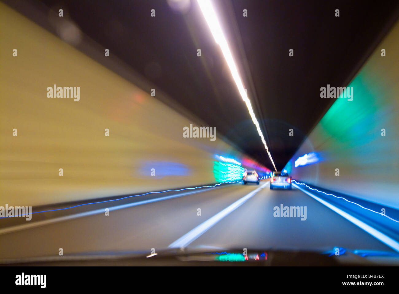 Driving through motorway tunnel hi-res stock photography and images - Alamy