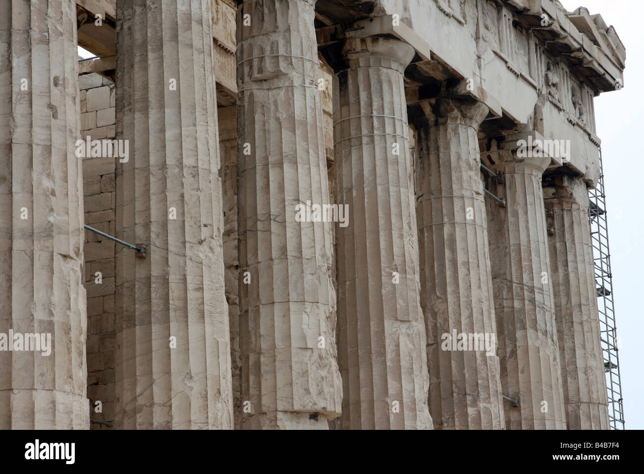 pillars of parthenon landmarks of athens greece Stock Photo - Alamy