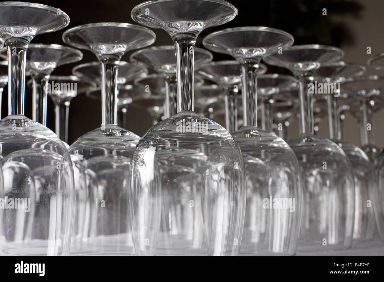 Rack of Glasses Stock Photo - Alamy
