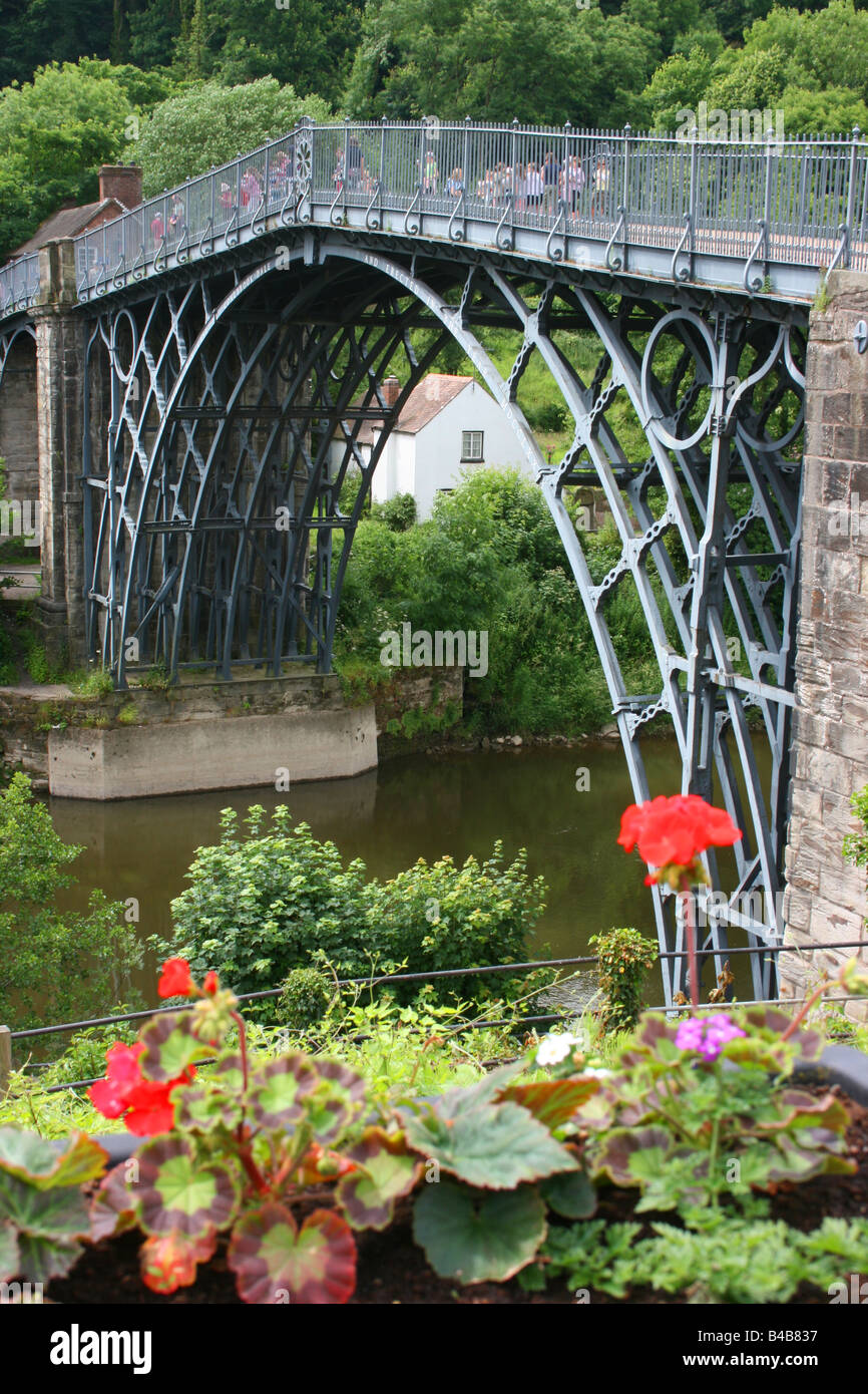 The Ironbridge in the town of Iron Bridge, Shopshire, England Stock ...