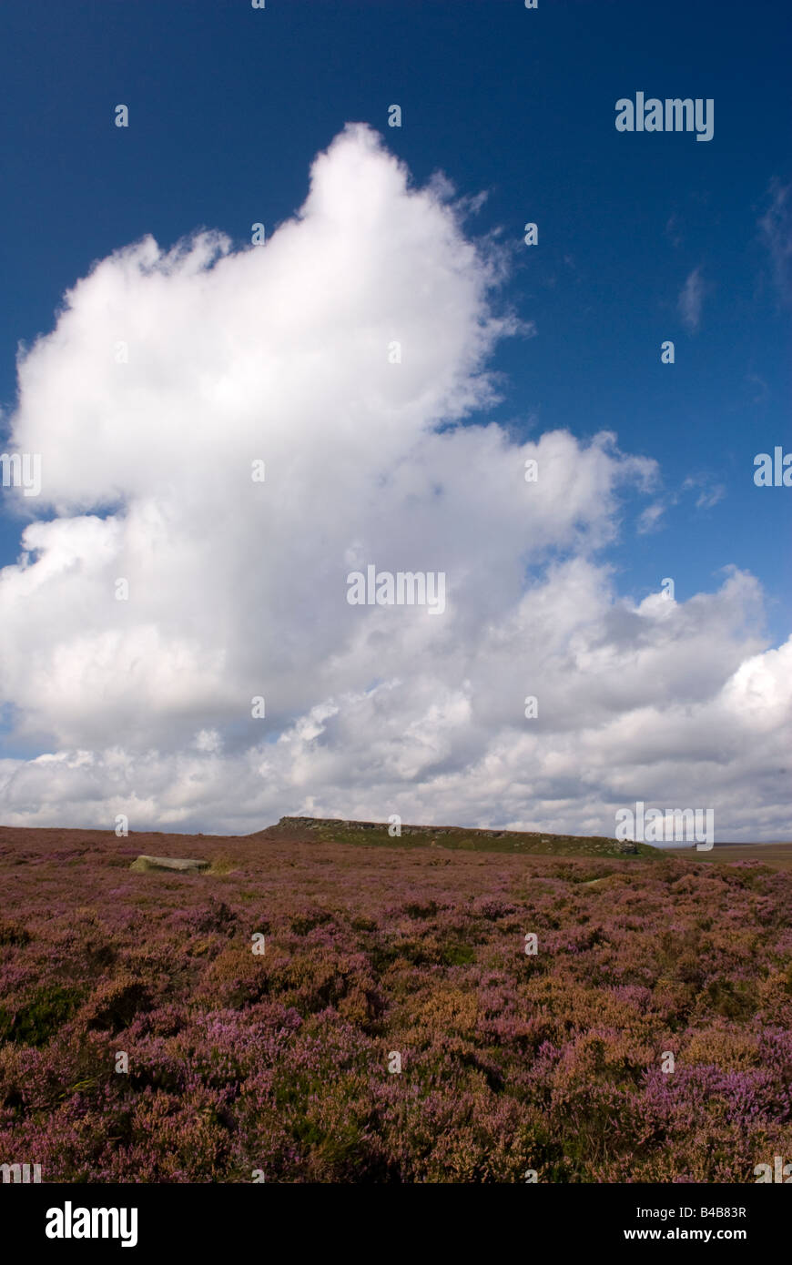 View to Cowper Stone near Stanage Edge, taken from Burbage Moors in the ...