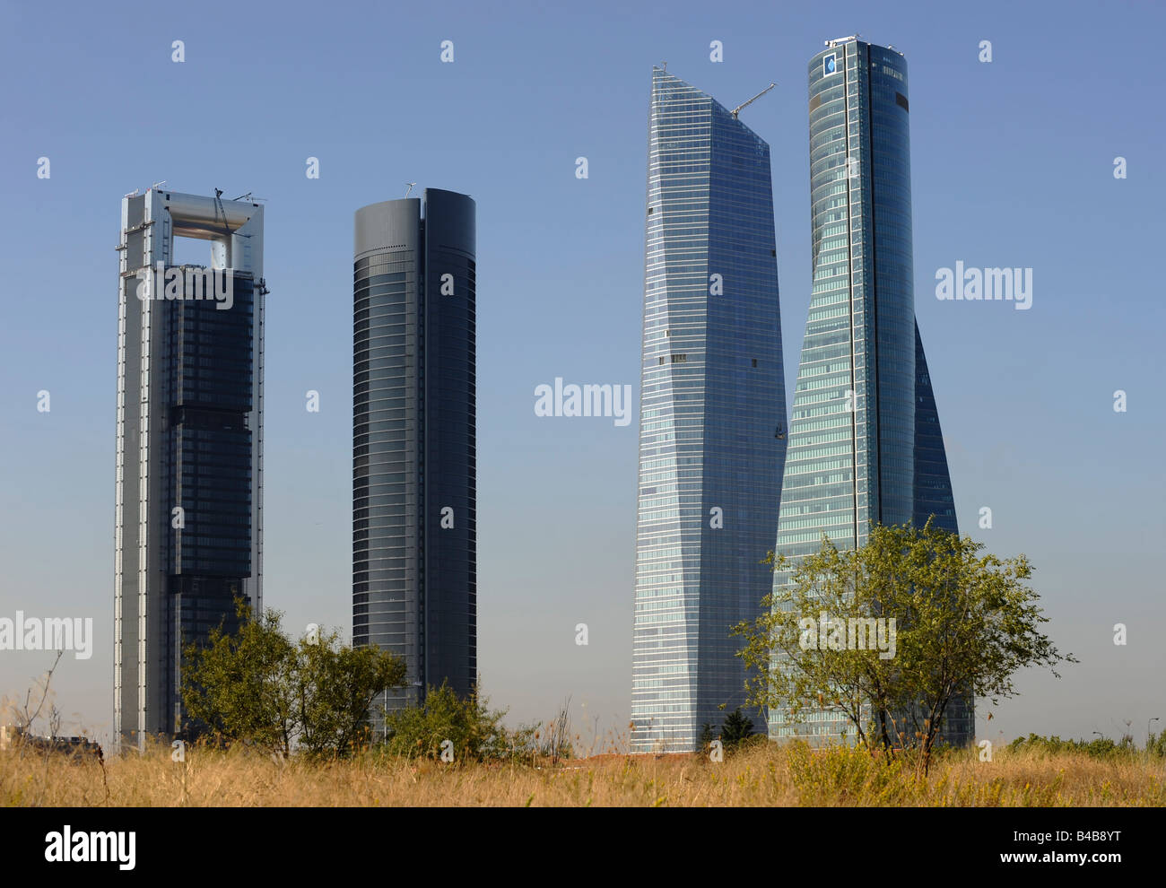 The Cuatro Torres Four Towers Business Area of Madrid Stock Photo - Alamy