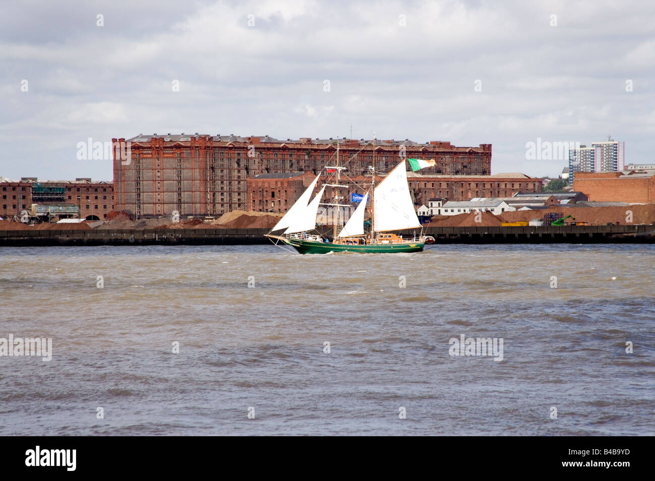 The Irish Asgard II sailing ship at the Tall Ships race Parade in ...