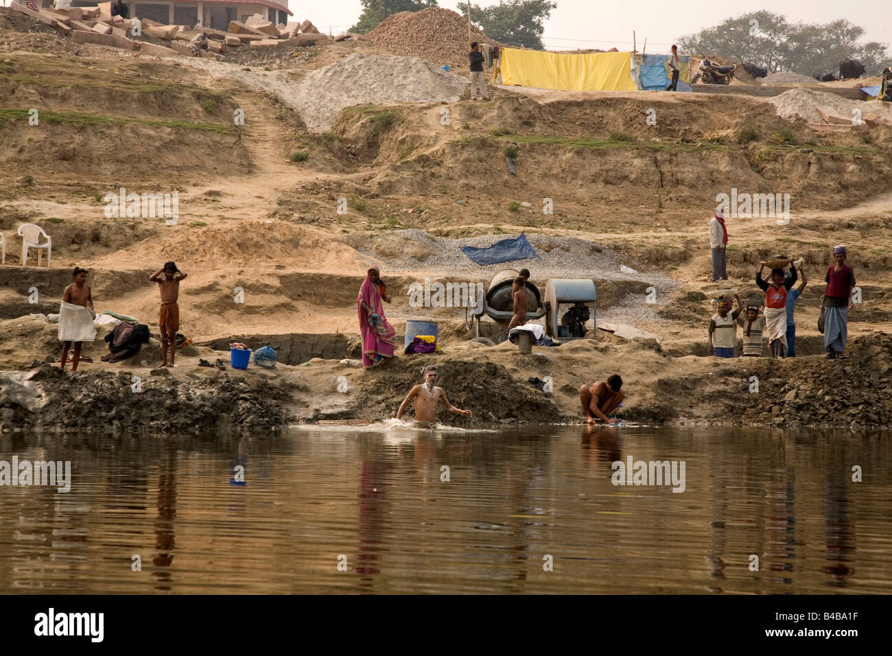 Life on the riverside in the city of Varanasi, India Stock Photo - Alamy