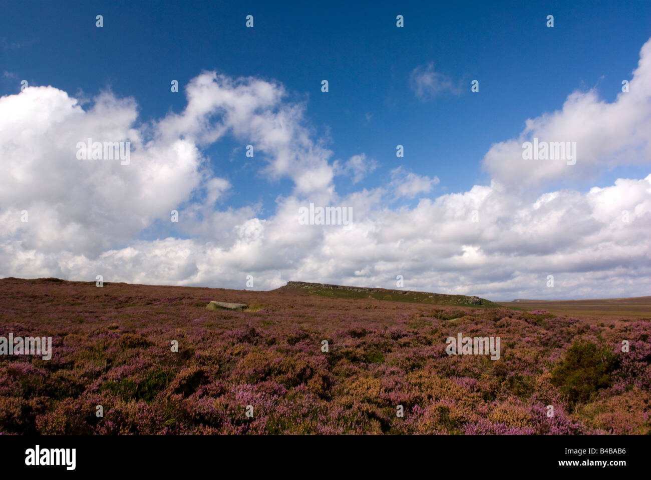View to Cowper Stone near Stanage Edge taken from Burbage Moors in the ...