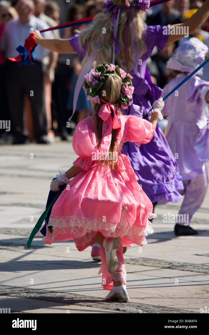 Maypole Dancer Harvest Festival Guildhall London Stock Photo - Alamy