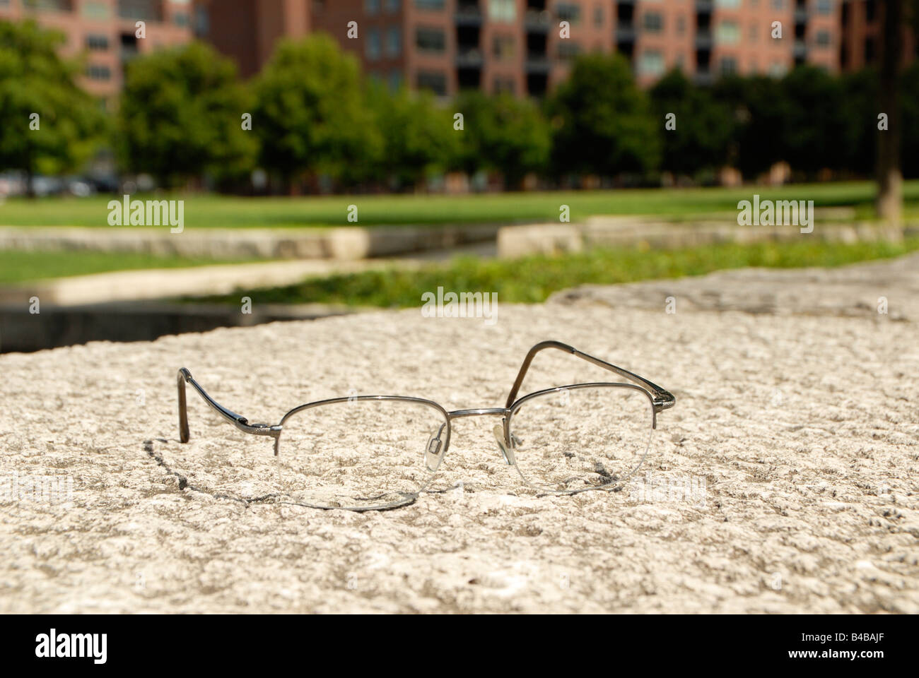 Glasses on Stone wall Stock Photo - Alamy