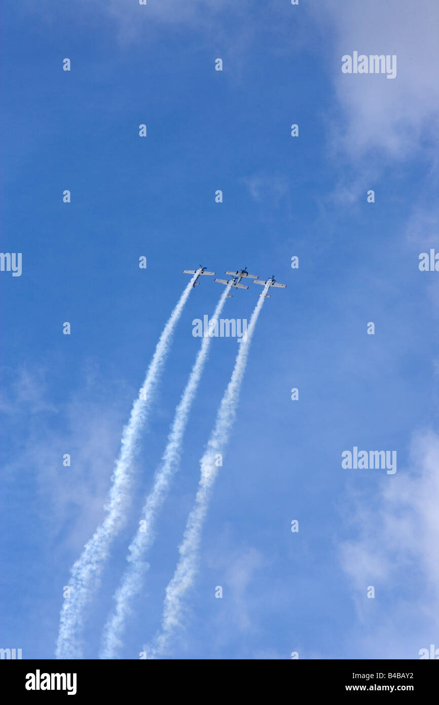 The Yakovlev aerial display team over the Mersey River at Liverpool at ...