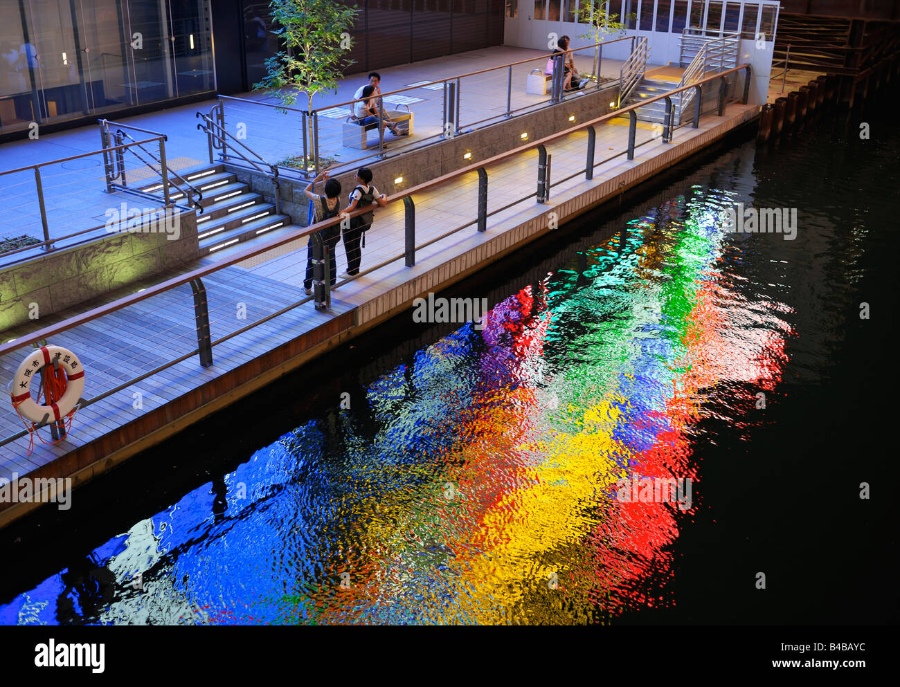 Neon Sign Reflections at Dotonbori, Osaka JP Stock Photo - Alamy