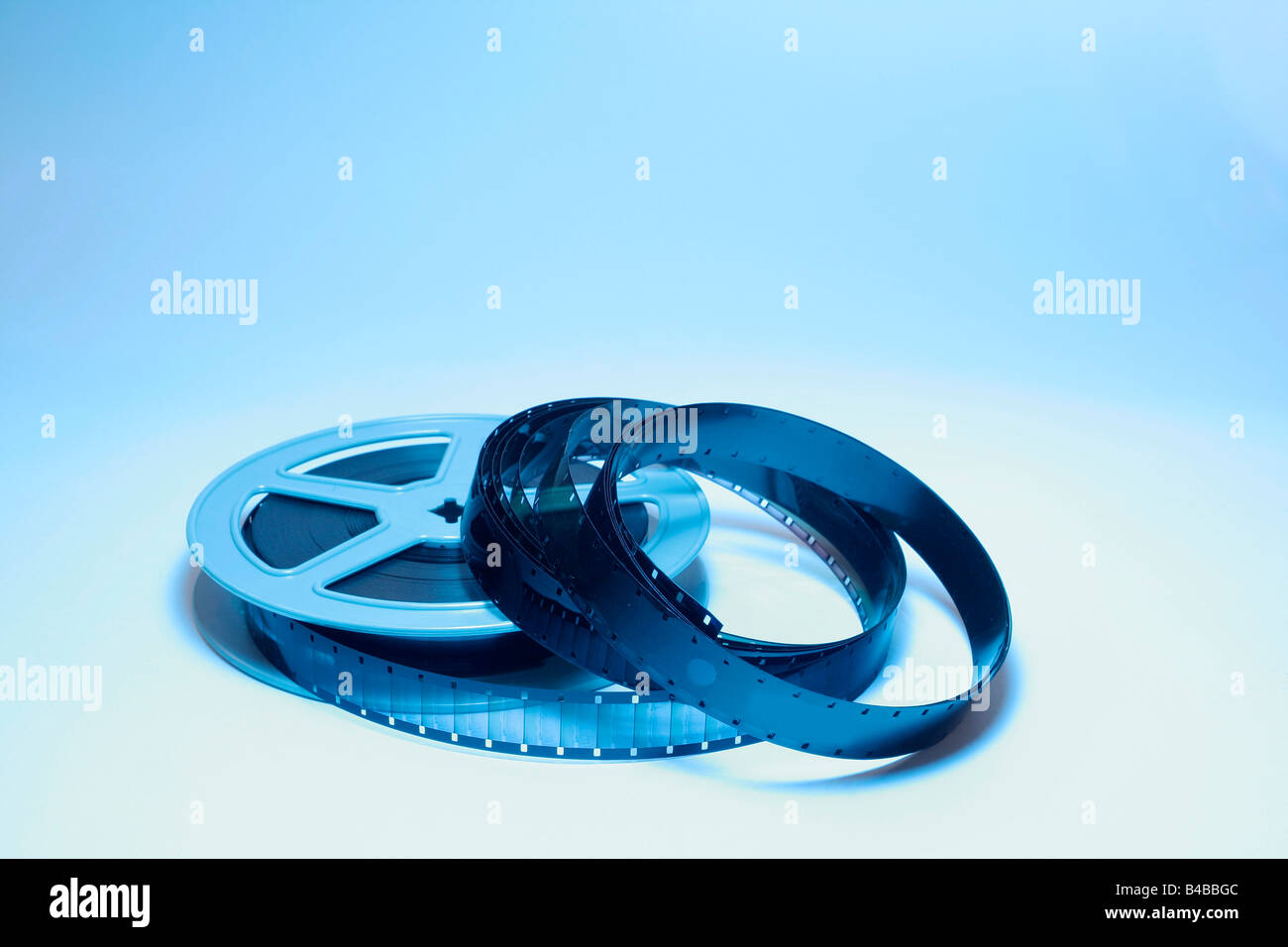 Film reel blue hi-res stock photography and images - Alamy