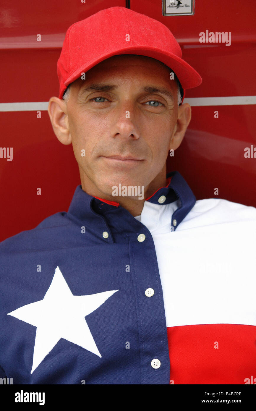Portrait of a man in a red cap hi-res stock photography and images - Alamy