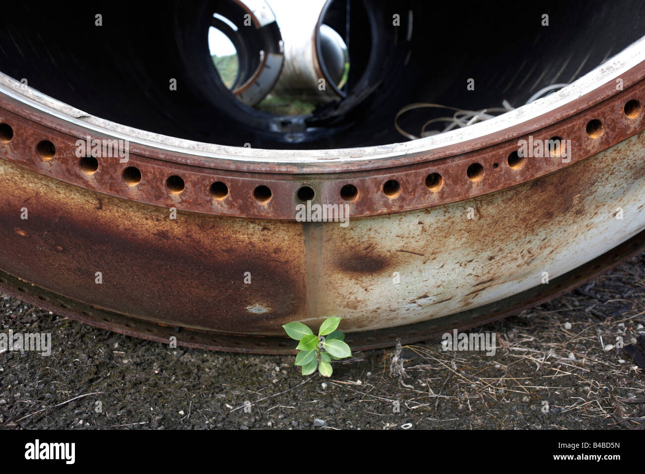 Rusting Europropulsion Ariane 5 rocket booster parts lie on tropical ...