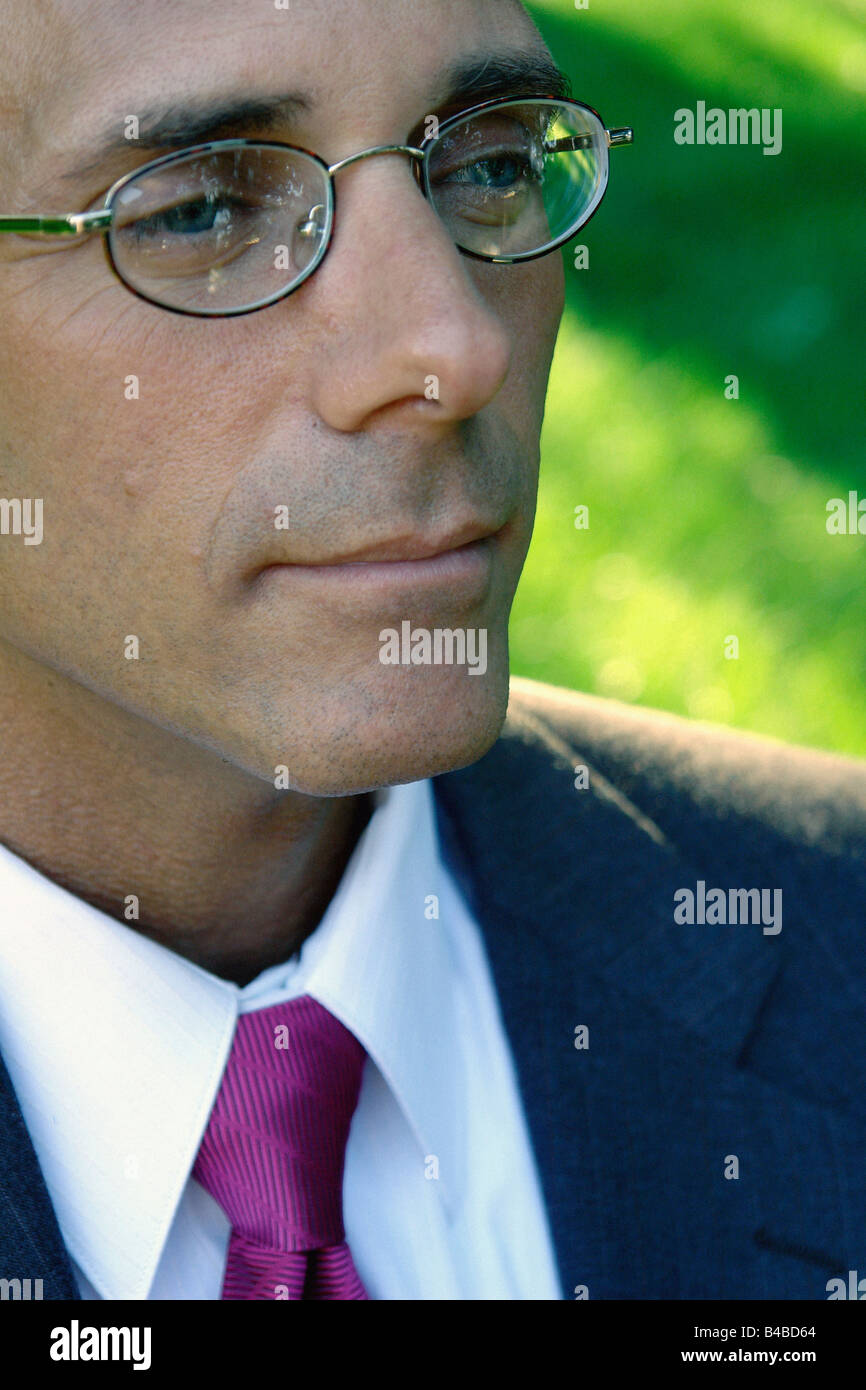 Outdoor Portrait of a Baby Boomer Aged Businessman Wearing Eyeglasses ...