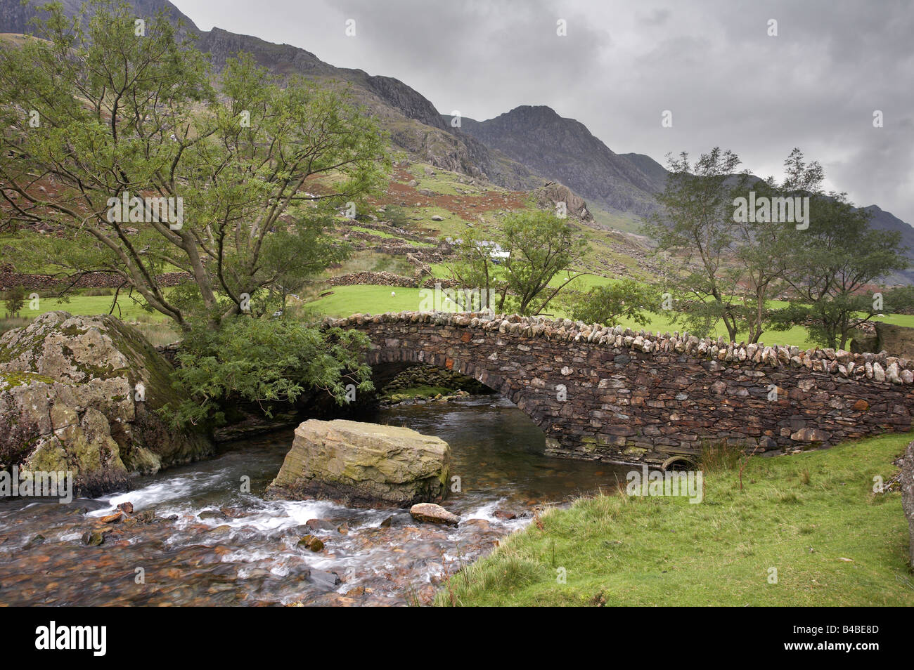 Small Stone Bridge, Snowdonia, Wales Stock Photo - Alamy